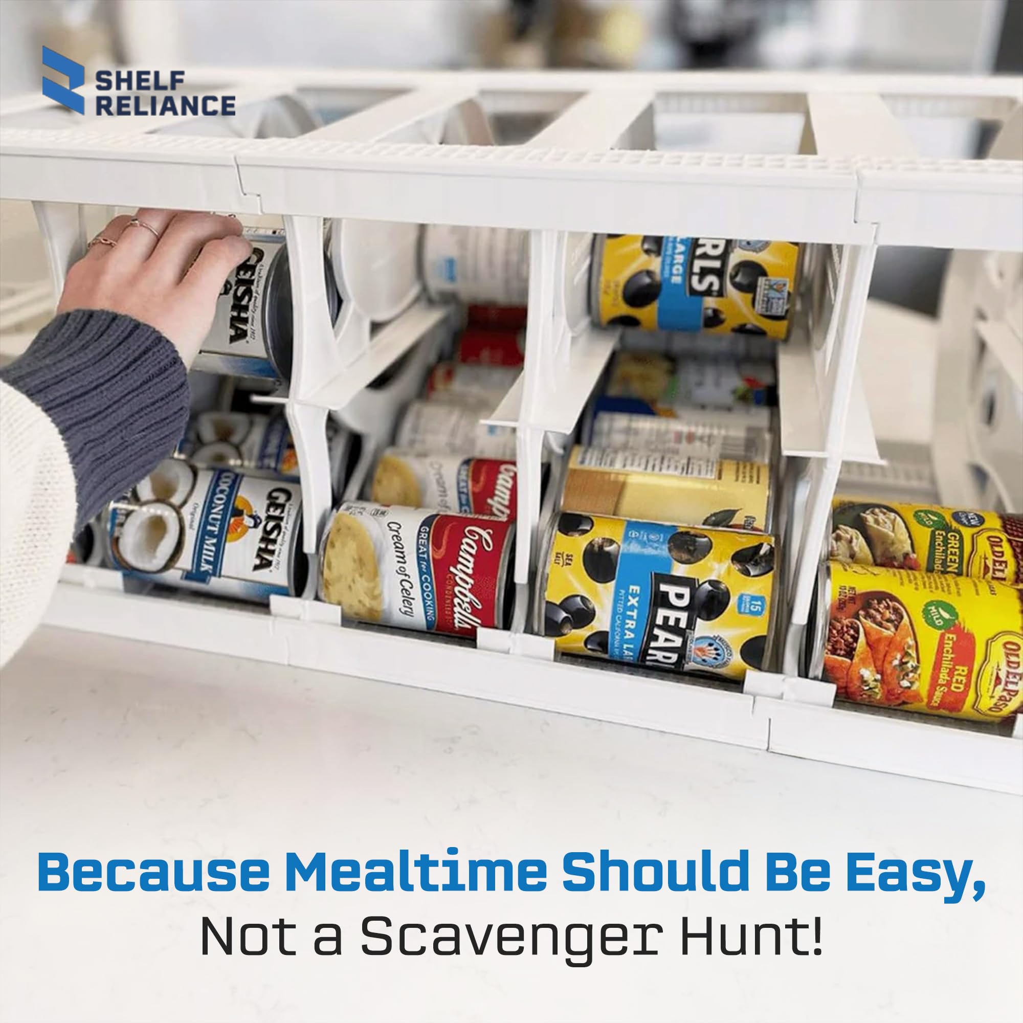 Cansolidator Pantry Plus Stores 60 cans | Rotate Cans First in First Out | Canned Food Organizer for Pantry | Canned Food Storage | Organize Your Kitchen and Pantry