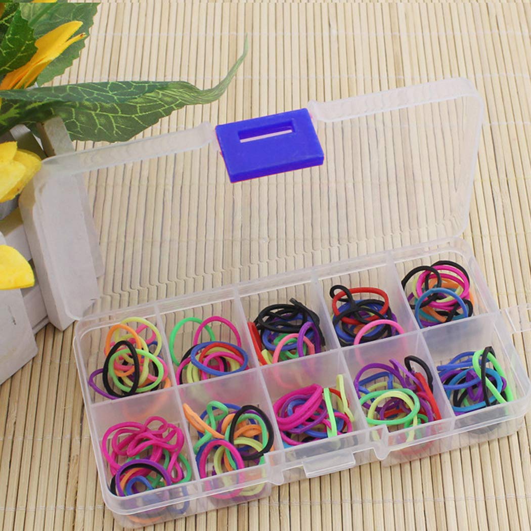 Balsar 10 Grids Plastic Organizer Box Storage Container Jewelry Box with Adjustable Dividers for Beads Art DIY Crafts Jewelry Fishing Tackles,Clear
