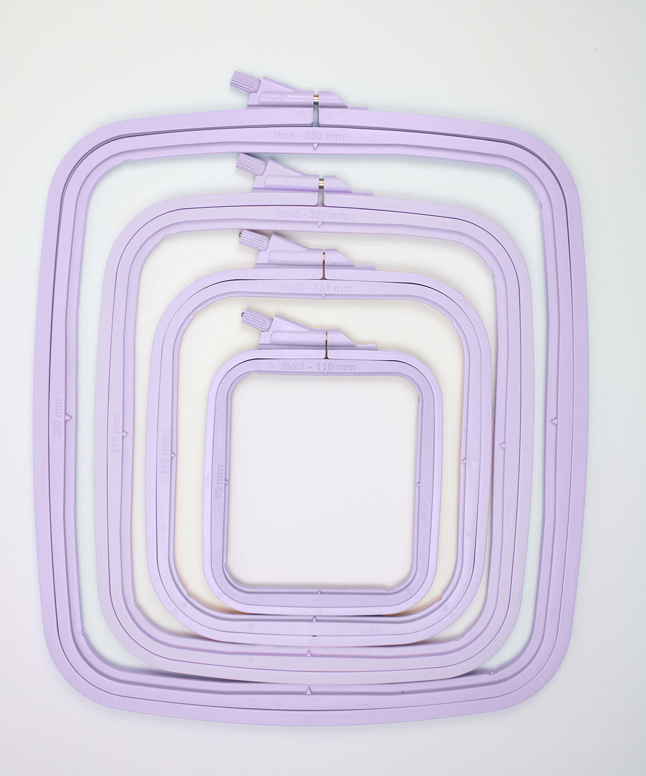 4Pcs Embroidery Hoops, Set of High Quality Cross Stitch Hoops, Needlework Hoop, Stitching Hoops (Purple)