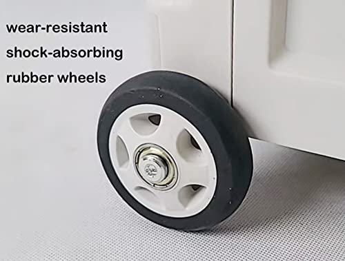 Folding Shopping Trolley Cart, Handle Trolley Cart, Utility Trolley Box, Cart Foldable Rolling Pull Cart Collapsible Utility Cart with Lid and Telescopic Handle 35L/50L Storage Crate with Wheels
