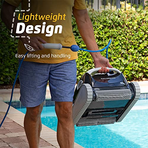 Dolphin Explorer E30 Robotic Pool Vacuum Cleaner with Wi-Fi Control โ Large Capacity, Top Load Filter Basket is Simple to Clean โ Powerful Suction Captures Small Debris โ Ideal for All Pool Types