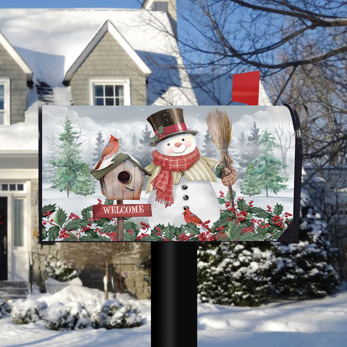 Briarwood Lane Jolly Snowman Welcome Mailbox Cover