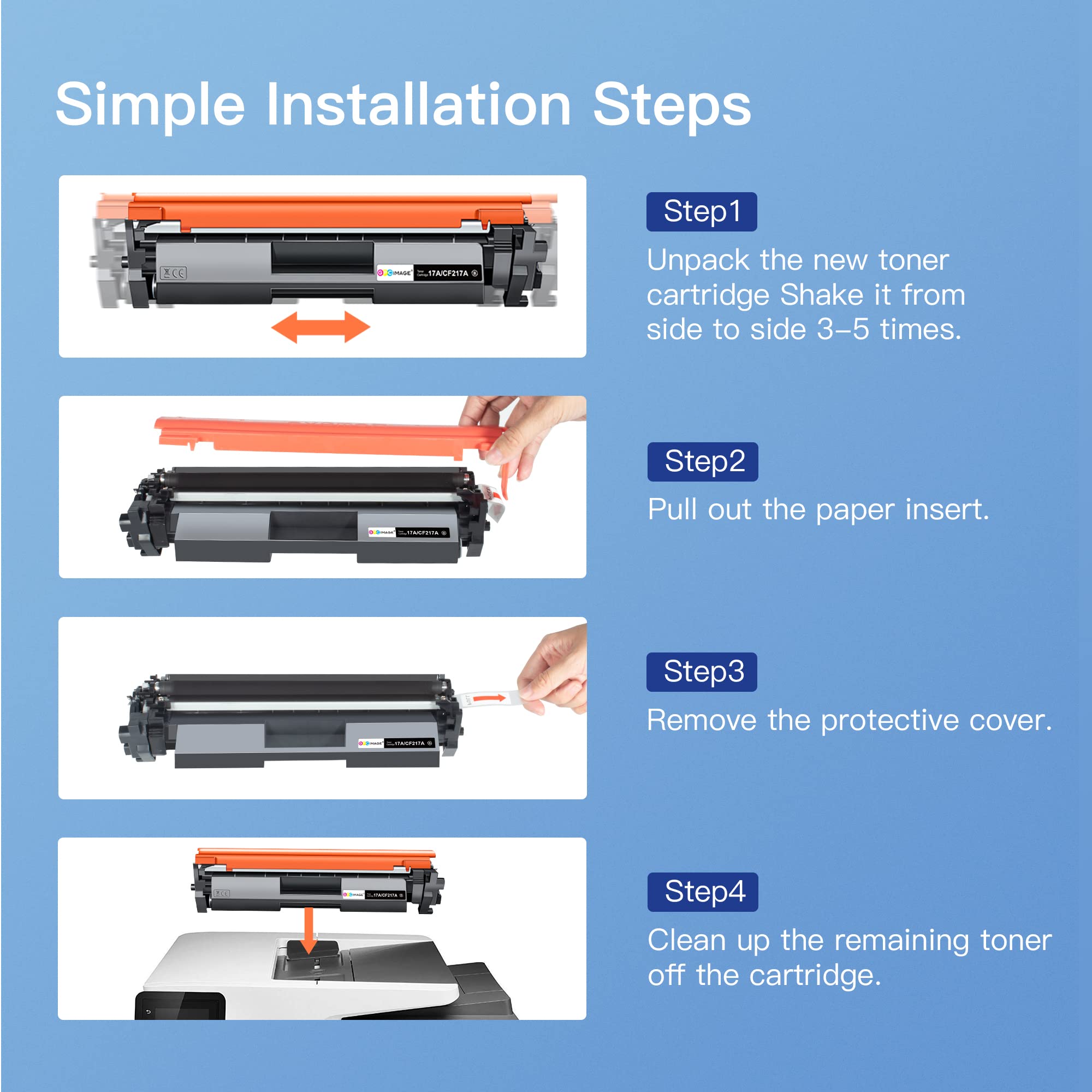 GPC Image Compatible Toner Cartridge Replacement for HP 17A CF217A Toner Compatible with Laserjet Pro M102w M130nw M130fw M130fn M102a M130a Laserjet Pro MFP M130 M102 Series Printer Tray (1 Black)