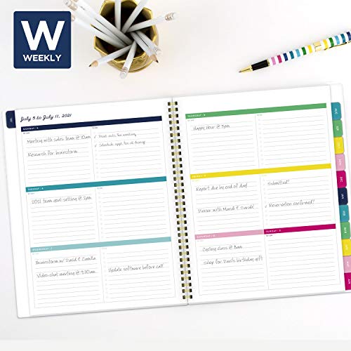 Academic Planner 2021-2022, Simplified by Emily Ley for AT-A-GLANCE Weekly & Monthly Planner, 8-1/2" x 11", Large, for School, Teacher, Student, Pink Gingham (EL62-905A)