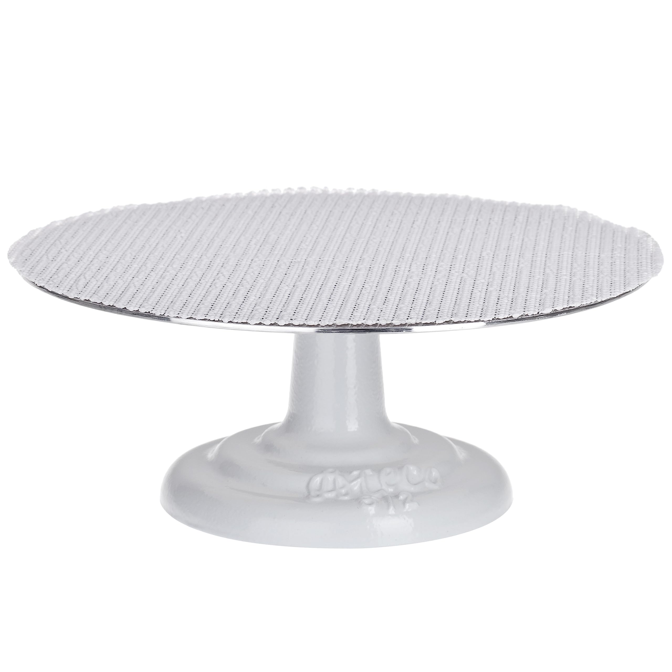 Ateco Cast Iron and Non-Slip Pad Cake Stand, 12 inch, White