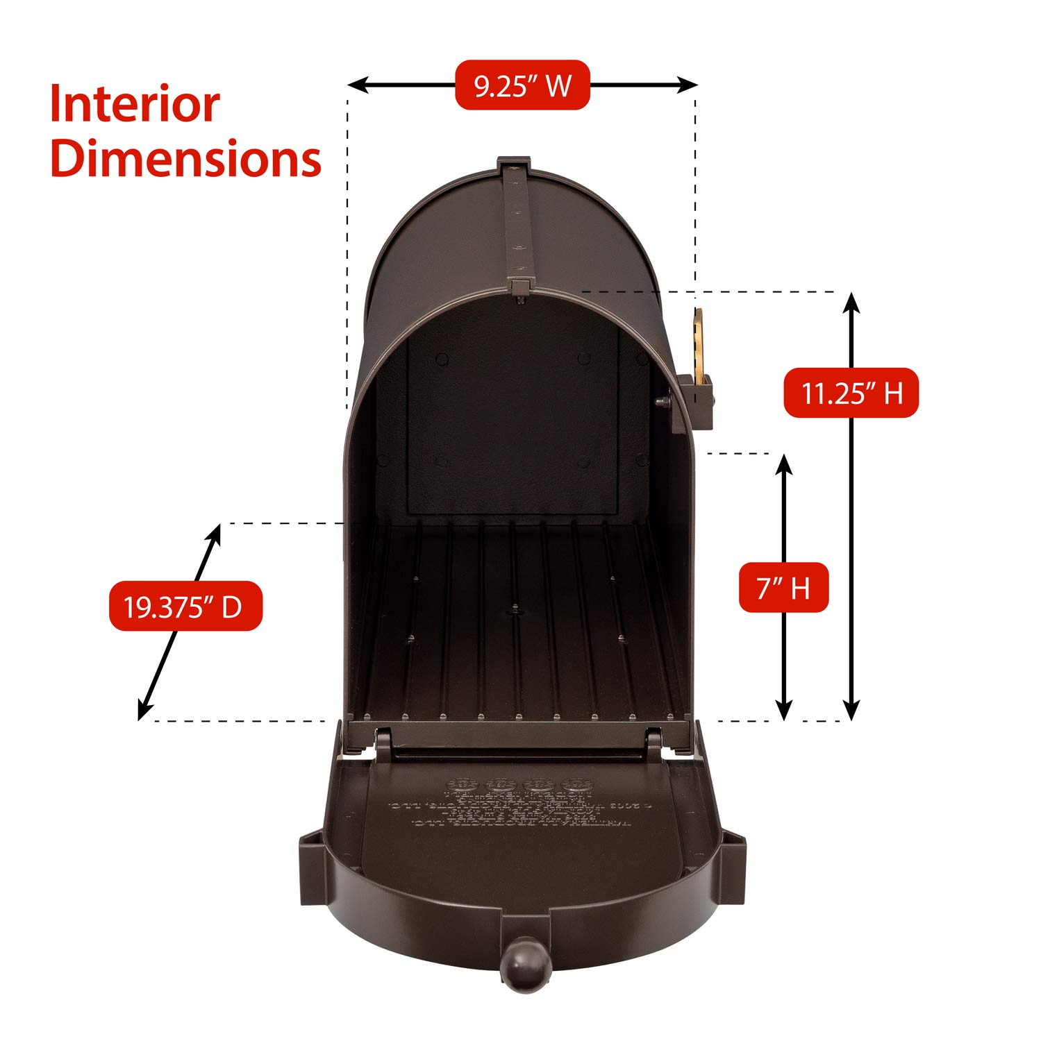 Whitehall Products Deluxe Mailbox Package, Aluminum, French Bronze