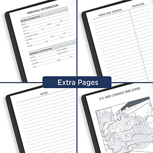 AT-A-GLANCE 2023-2024 Pocket Calendar, 2 Year Planner, 3-1/2" x 6", Pocket Size, Black (7002405)