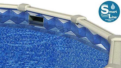 Smartline Tuscan 27-Foot Round Pool Liner | UniBead Style | 52-Inch Wall Height | 25 Gauge Virgin Vinyl Material | Designed for Steel Sided Above-Ground Swimming Pools | Universal Gasket Kit Included
