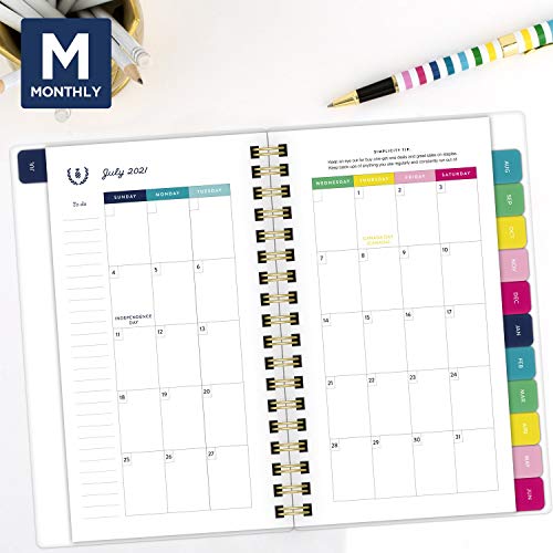 Academic Pocket Calendar 2021-2022, Simplified by Emily Ley for AT-A-GLANCE Weekly & Monthly Planner, 3-1/2" x 6", Pocket Size, for School, Teacher, Student, Thin Happy Stripe (EL60-300A)