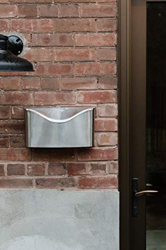 Umbra 460322-592 Postino Wall-Mount Mailbox, Stainless Steel