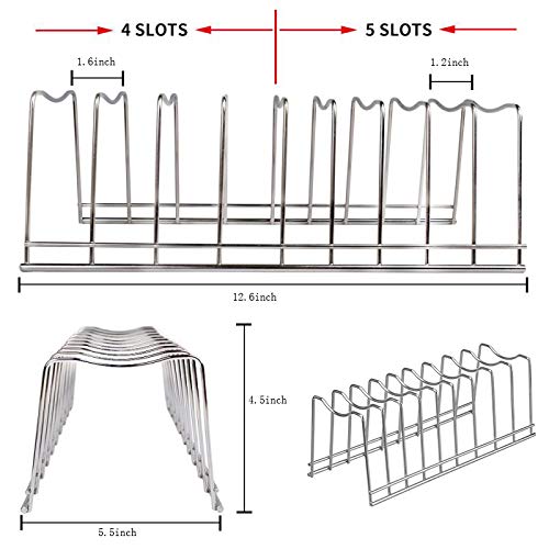 WenZBros Kitchen Pot Rack Lid Holder Organizer, Rest Cutting Boards, Bakeware, Baking Sheet, Stainless Steel