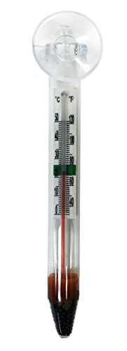PENN-PLAX Therma-Temp Floating Aquarium Thermometer â Mercury Free â Safe for Freshwater and Saltwater Fish