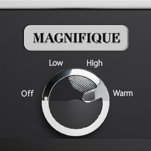 [NEW] MAGNIFIQUE 4-Quart Slow Cooker with Casserole Manual Warm Setting - Perfect Kitchen Small Appliance for Family Dinners, Dishwasher Safe Crock, Black