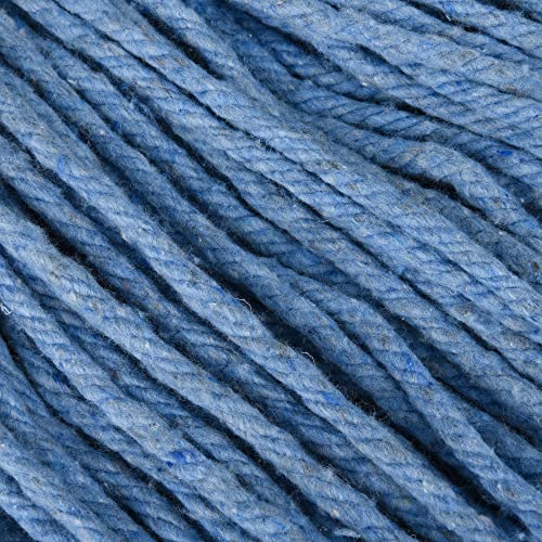 Matthew Cleaning Heavy Duty Mop Head Commercial Replacement for General and Floor Cleaning , Wet Industrial Blue Cotton Looped End String Head Refill (Pack of 3) Blue
