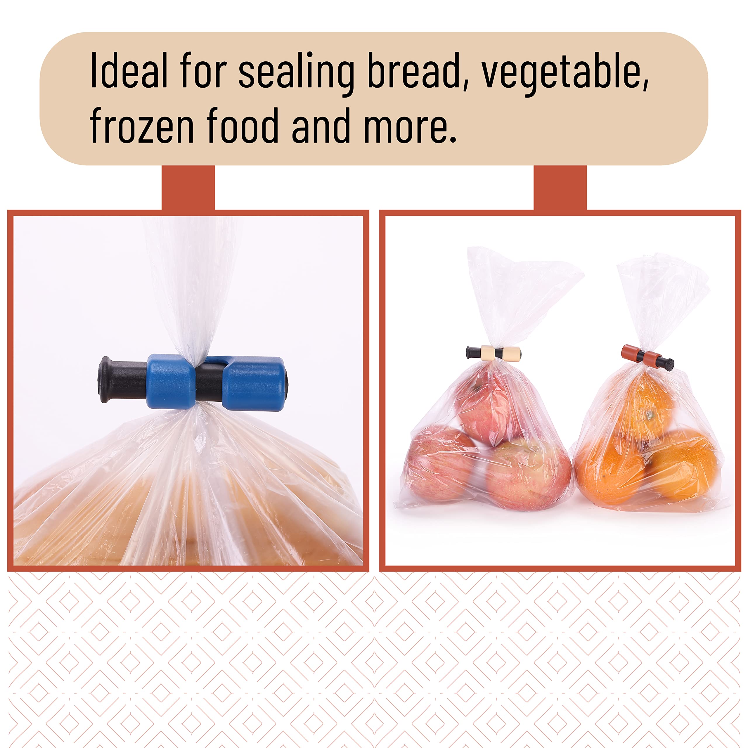 Mr. Pen- Bag Clips, 8 Pack, Squeeze and Lock Bread Bag Clips for Food Storage, Food Clips for Bags, Bread Clips, Plastic Bag Clip, Bag Closure Clips, Bread Clips Plastic, Bread Bag Clip
