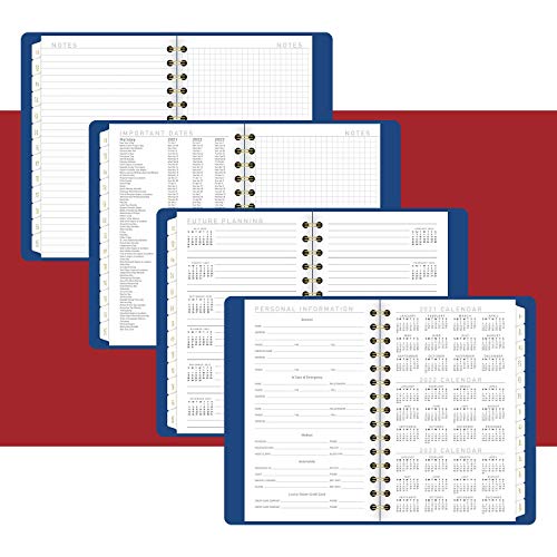 Academic Planner 2021-2022, AT-A-GLANCE Weekly & Monthly Book Planner, 5" x 8", Small, for School, Teacher, Student, Contempo, Classic Blue (70101X20)