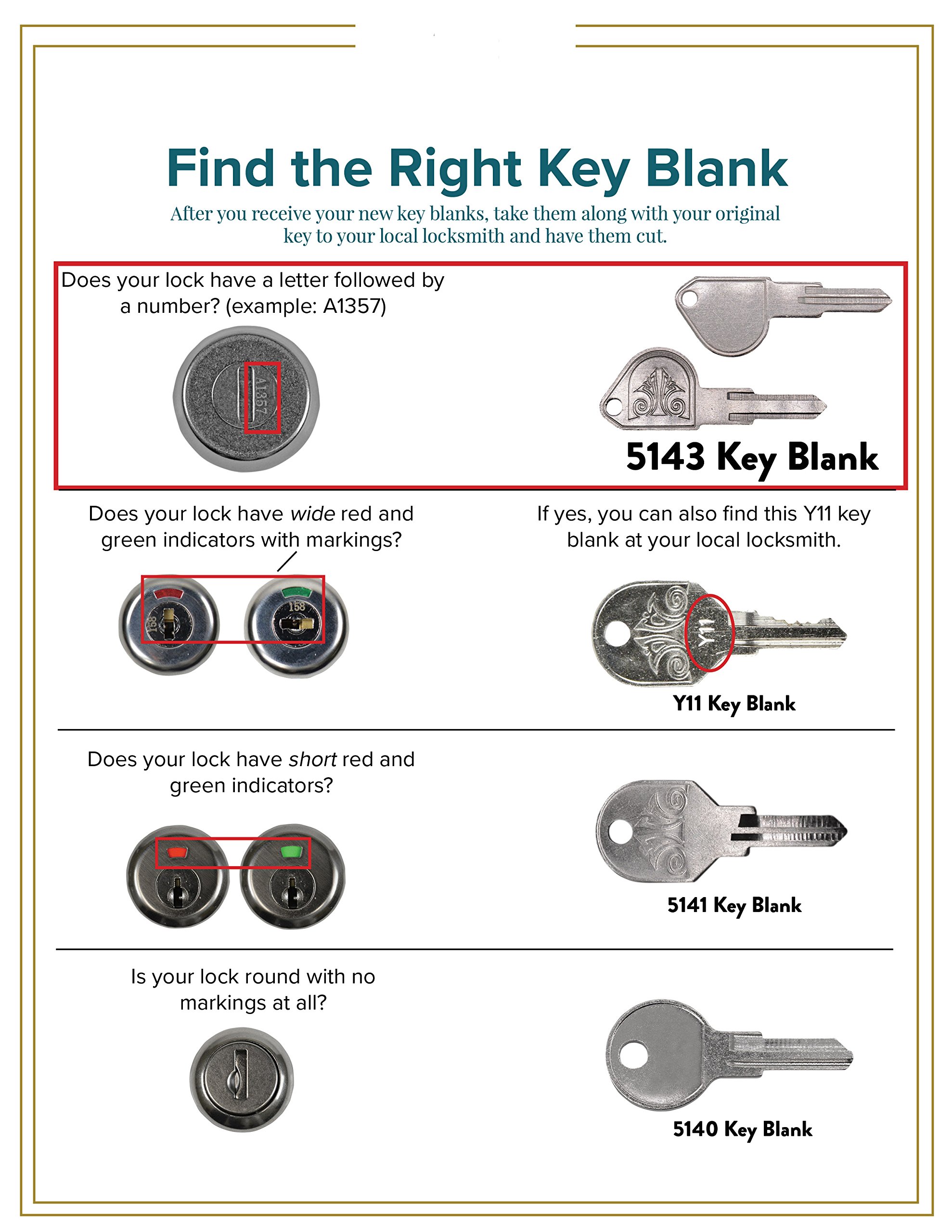 Architectural Mailboxes 5143 Key Blank for High Security Mailbox Lock
