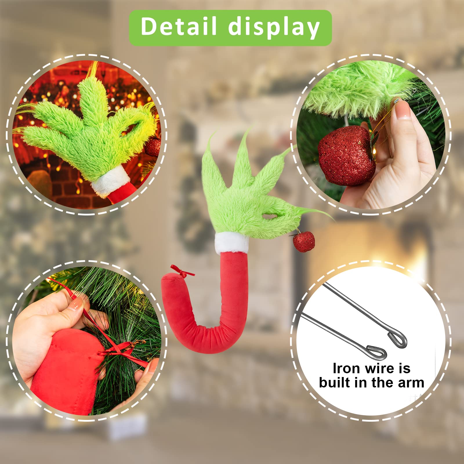 Elf Arms Tree Topper - Poseable Plush Legs for Christmas Tree Decoration