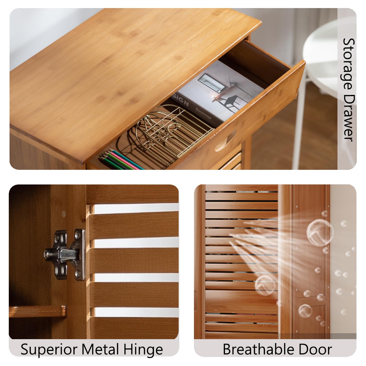 Suwoic Shoe Cabinet with 2 Doors for Entryway, 4 Tier Shoe Storage Cabinet, Freestanding Shoe Rack Storage Organiz for Closet, Living Room, Bedroom