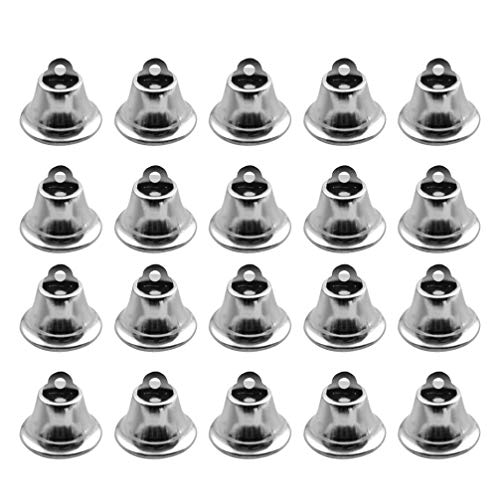 SUPVOX 20pcs Craft Bells Jingle Bells Mini Small Bells Silver Wind Chimes Bells Vintage Metal Bells Christmas DIY Craft Wind Chimes Making