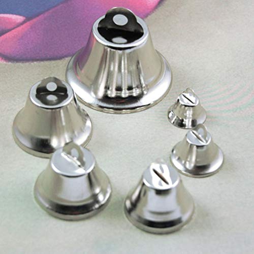 SUPVOX 20pcs Craft Bells Jingle Bells Mini Small Bells Silver Wind Chimes Bells Vintage Metal Bells Christmas DIY Craft Wind Chimes Making