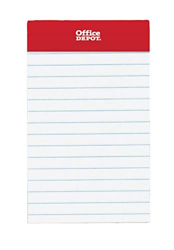 Office Depot Mini Perforated Legal Pad, 3in. x 5in., White, Pack Of 6 Pads, 99487