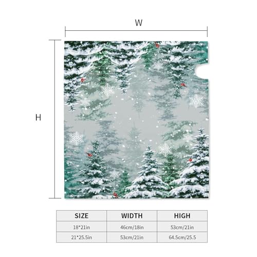 Winter Pine Tree Mailbox Covers Magnetic Snow Green Forest Decorative Christmas Red Bird Mailboxes Wraps Post Letter Box Cover Standard Size 18x21 Inch for Garden Yard Home Outdoor