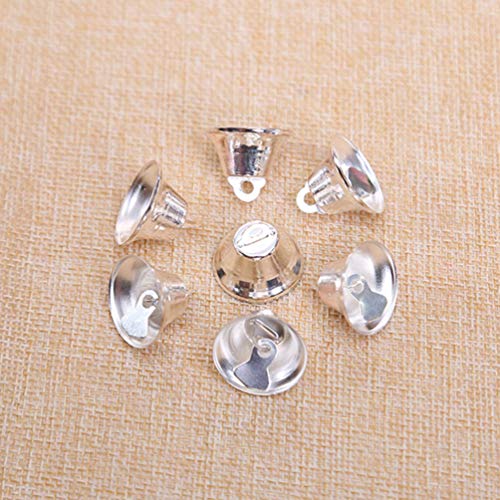 SUPVOX 20pcs Craft Bells Jingle Bells Mini Small Bells Silver Wind Chimes Bells Vintage Metal Bells Christmas DIY Craft Wind Chimes Making