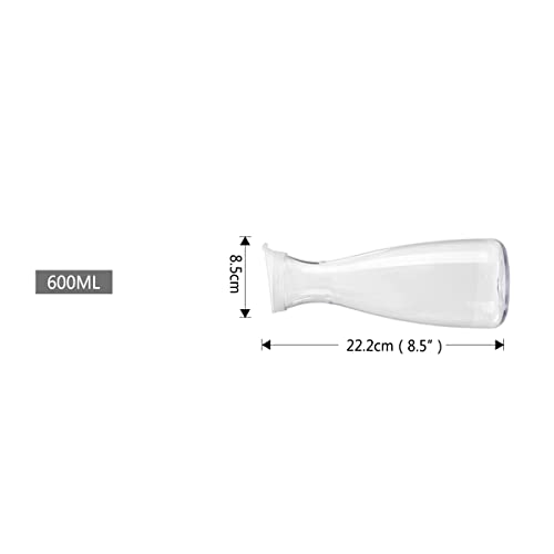 Carafes Pitchers With Lid,Clear Plastic Water Pitcher Or Beverage Drink Dispenser Jug For Cold Brew,Juice,Iced Tea, Coffee,Mimosa Bar(20 oz)