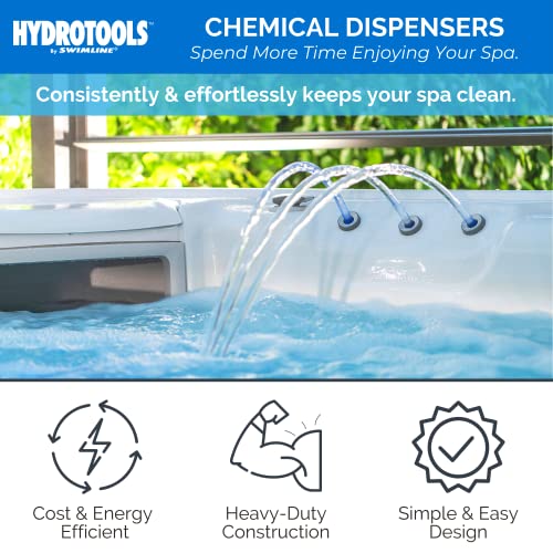 SaluSpa 61"x24" Vancouver AirJet Plus & HYDROTOOLS by SWIMLINE Mini Chemical Dispenser| Compatible with Bromine & Chlorine, Supports 1ββ Tablets | Adjustable Control Ring for Customizable Flow Rate