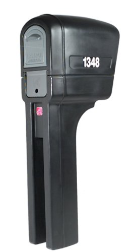Step2 MailMaster Plus Mailbox & Post, Weather Resistant, Large Outdoor Mailboxes, Made of Durable Plastic, Easy to Install, Flag Included, Black