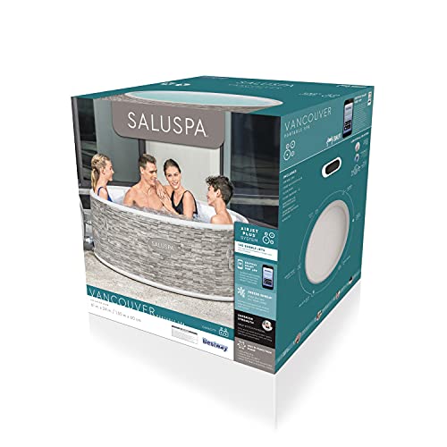 SaluSpa 61"x24" Vancouver AirJet Plus & HYDROTOOLS by SWIMLINE Mini Chemical Dispenser| Compatible with Bromine & Chlorine, Supports 1ββ Tablets | Adjustable Control Ring for Customizable Flow Rate