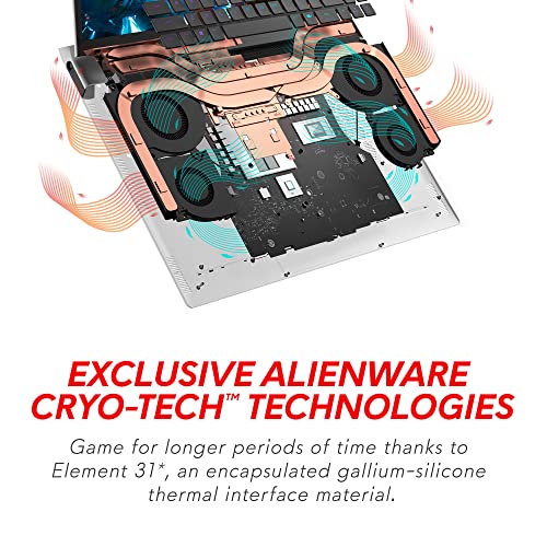 Alienware x17 R1, 17.3 inch FHD 360Hz Non-Touch Gaming Laptop - Intel Core i7-11800H, 32GB DDR4 RAM, 1TB SSD, NVIDIA GeForce RTX 3080 16GB GDDR6, Windows 10 Home - Lunar Light