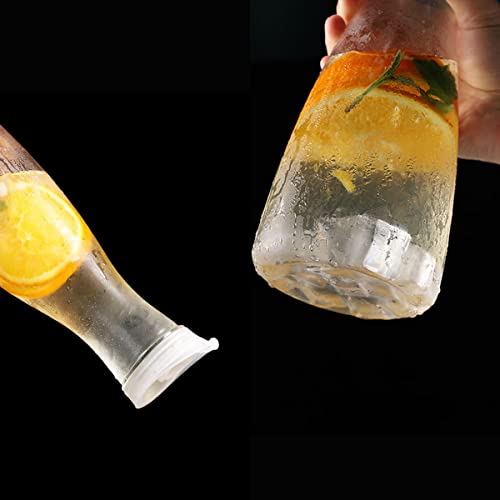 Carafes Pitchers With Lid,Clear Plastic Water Pitcher Or Beverage Drink Dispenser Jug For Cold Brew,Juice,Iced Tea, Coffee,Mimosa Bar(20 oz)