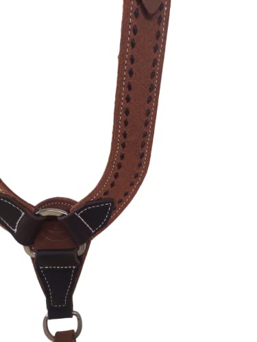 HR Saddlery Western Equine Pulling Collar Dark Buckstitch Border