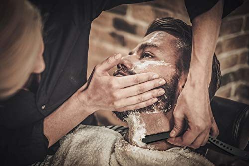 100 BLADES + Facón Professional Classic Straight Edge Barber Razor - Salon Quality Cut Throat Shavette