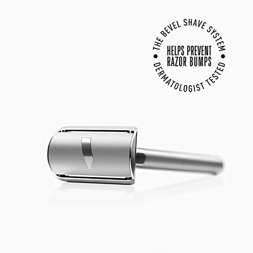 Bevel Safety Razor with Brass Weighted Handle and 10 Double Edge Safety Razor Blade Refills, Single Blade Razor for Men, Designed for Coarse Hair to Prevent Razor Bumps
