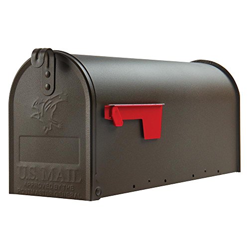 Solar Group Gibraltar Mailboxes Elite Galvanized Steel Post Mounted Venetian Bronze Mailbox 8-3/4 in. H x 6-7/8 in. W x 20 in. L