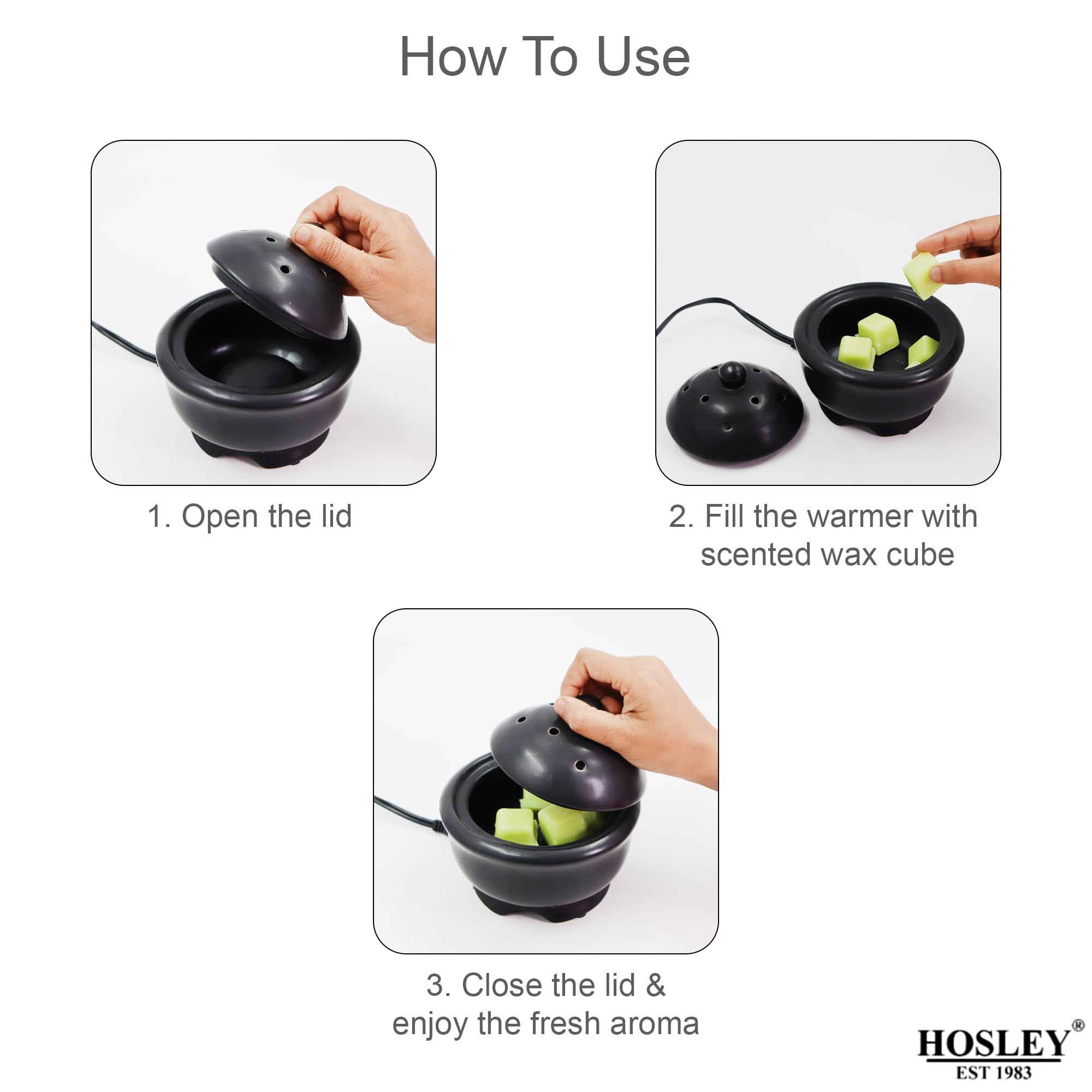 Hosley® Enchanting Aromas 5" High Electric Liquid Potpourri Pot Ceramic Warmer 110 Volts Stylish Home Fragrance Solution Compact Decor Accent for Customizable Scents Plug-and-Play Convenience for Cozy