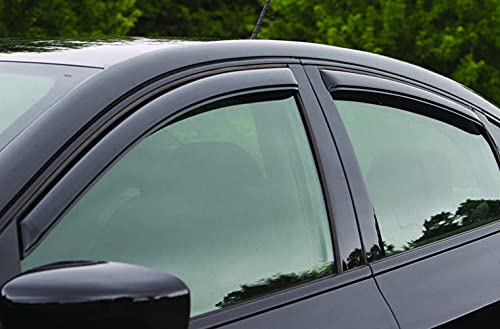 Auto Ventshade [AVS] Ventvisor / Rain Guards | Outside Mount, Smoke Color, 4 pc | 94181 | Fits 2010 - 2015 Toyota Prius (Excludes V Model)