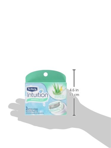 Schick Intuition Sensitive Care Razor Blade Refill Cartridges, 3 Count (Packaging may vary)
