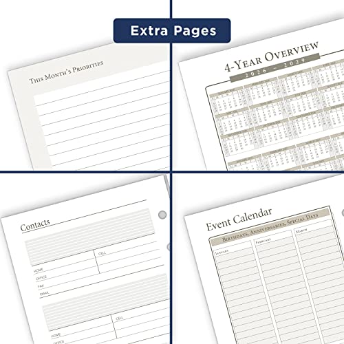 AT-A-GLANCE 2023 Weekly & Monthly Planner Refill, Hourly, 10831 DAY-TIMER, 3-3/4" x 6-3/4", Size 3, Portable Size, Loose Leaf (471-285Y)