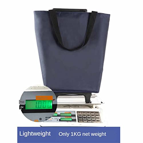 SDGH Shopping Bag with Wheels Handbag Straps Folding Utility Trolley Grocery Cart Handle for Women Travel Trip Vacations Camping (Color : E)