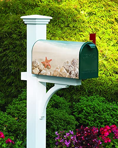 Starfish Beach Mailbox Covers Magnetic Standard Size Coastal Conch Sea Shells Wave Seaside Ocean Waterproof Mailbox Wrap Post Letter Box Cover for Garden Yard Outdoor Decorations 21x18 Inch