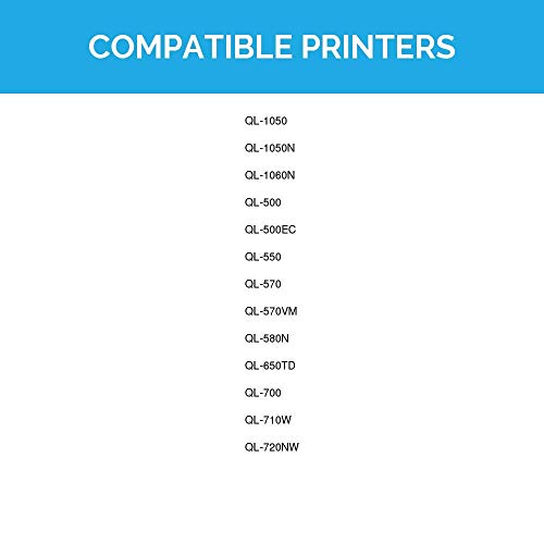 LD Products Compatible White Paper Tape Replacement for Brother DK-2205 (2.4 inch x 100 feet, White, 10-Pack)