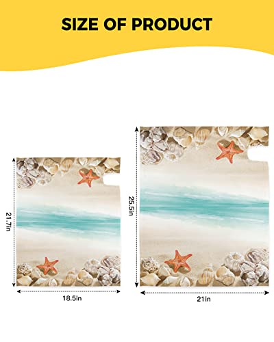 Starfish Beach Mailbox Covers Magnetic Standard Size Coastal Conch Sea Shells Wave Seaside Ocean Waterproof Mailbox Wrap Post Letter Box Cover for Garden Yard Outdoor Decorations 21x18 Inch