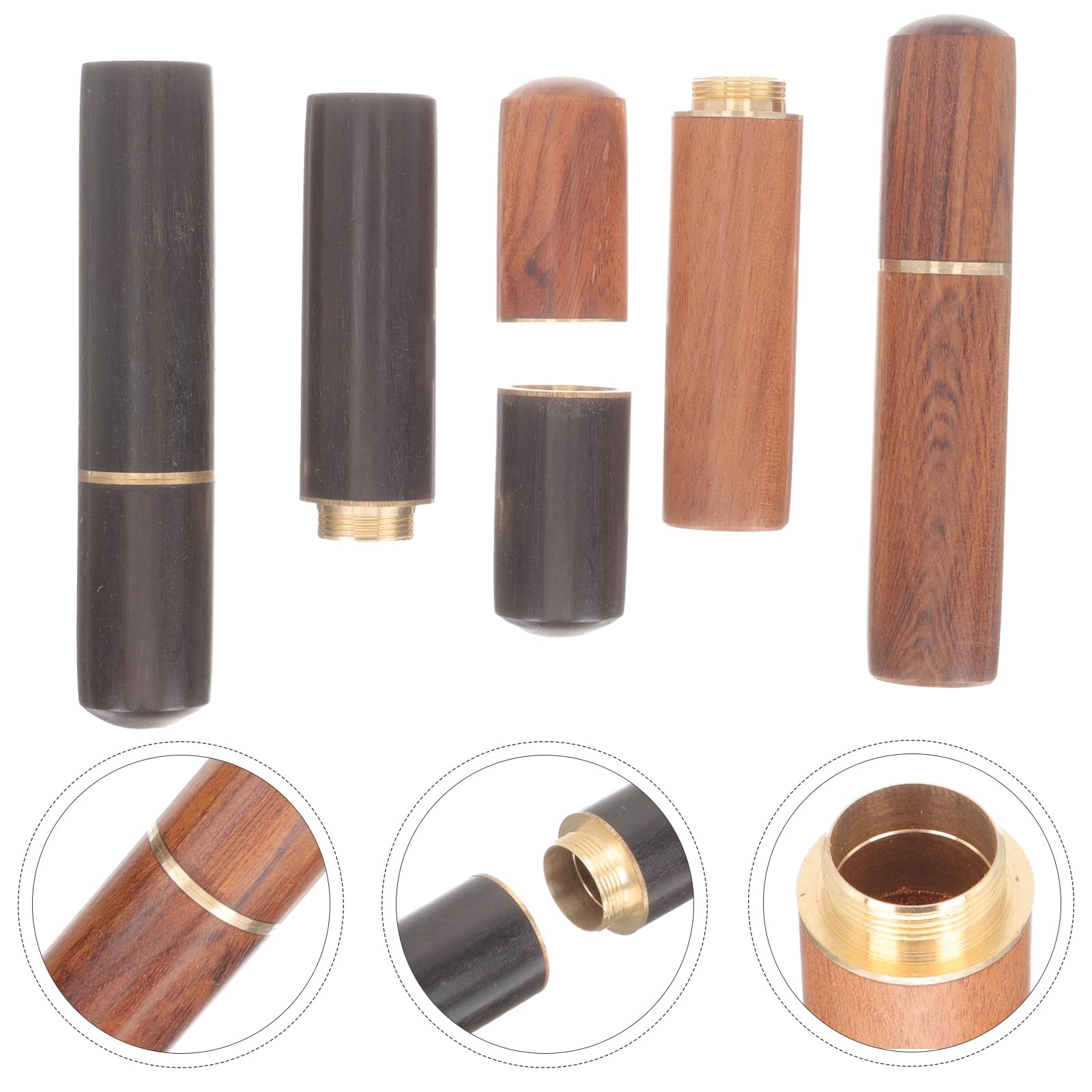 VICASKY 4Pcs Sewing Needles Holder Wood Needle Case Portable Needles Storage Case Wood Pill Bead Box Holder for Store Embroidery Needle Hand Crafts Knitting Tool Toothpick