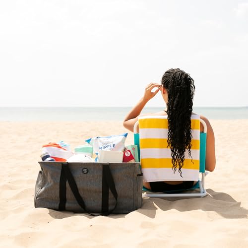 geckobrands Large Utility Tote - Spacious and Durable Multipurpose Tote Bag for Beach, Travel, Shopping, and Outdoor Activities