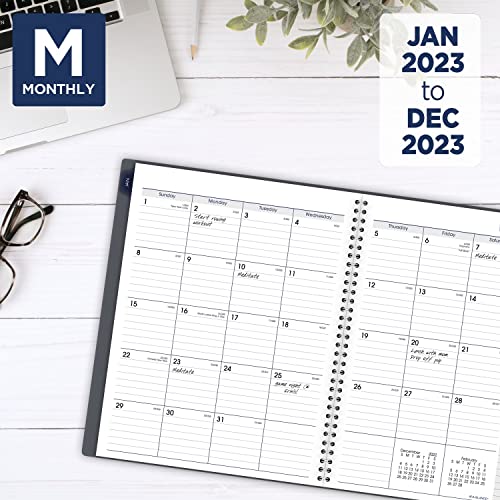 AT-A-GLANCE 2023 Monthly Planner, DayMinder, 8-1/2" x 11", Large, Gray (GC47007)