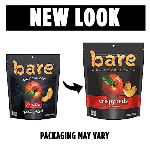 Bare Baked Crunchy, Apples Fuji & Reds, 3.4 Ounce (Pack of 6)